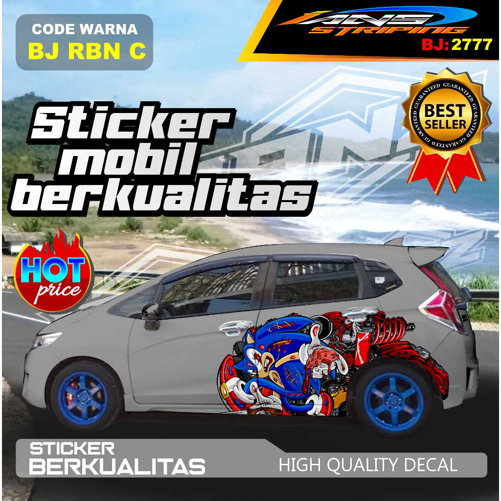 Jual STIKER UPDATE MOBIL FREE CUSTOM NAMA-STIKER DECAL VARIASI DESAIN ...