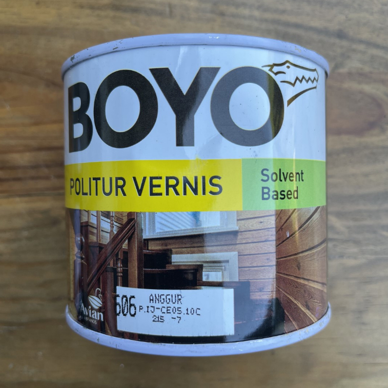 Jual Politur Vernis BOYO Cat Pelapis Kayu Avian Brands 500 ML | Shopee ...