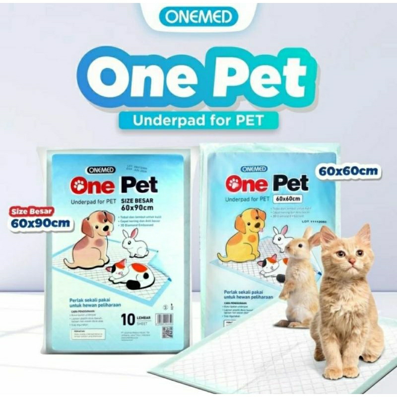 Jual Underpad Hewan One Pet 60x60 OneMed Pack Isi 10pc | Shopee Indonesia