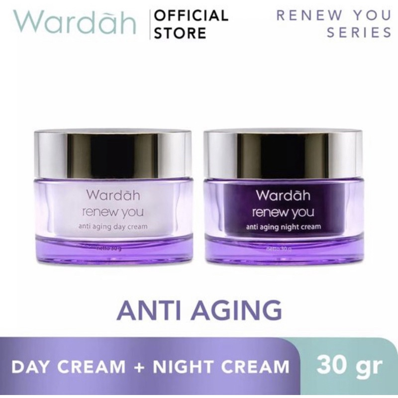 Jual WARDAH Renew You Cream 30gr Day Cream spf 30 PA+++ / Night Cream ...
