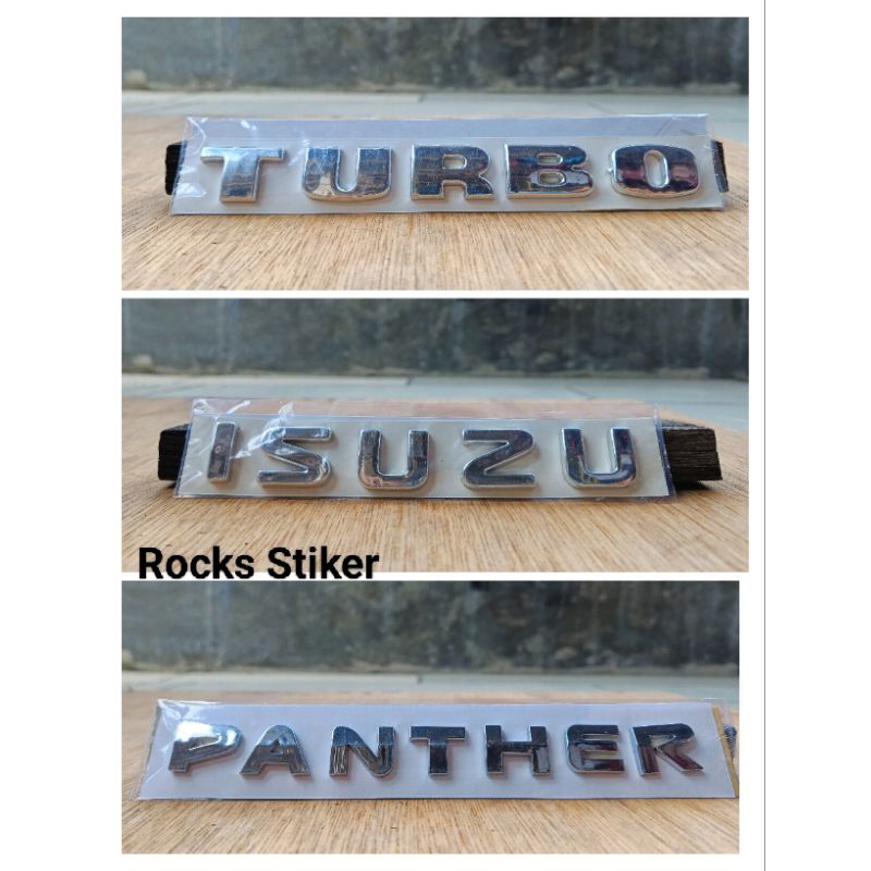 Jual Emblem Isuzu Panther Turbo 2.5i direct satu set/ Emblem Turbo ...