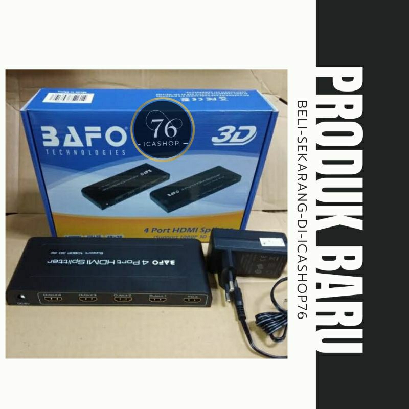 Jual BAFO HDMI SPLITTER 4 Port versi 2.0 Ultra HD 4K | Shopee Indonesia