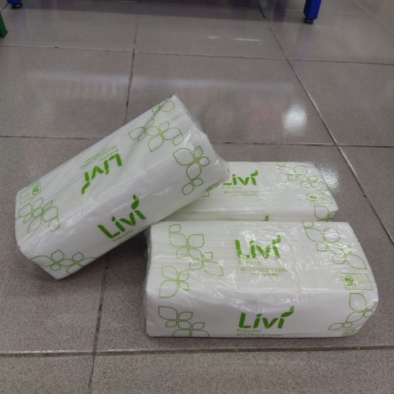 Jual (COD) Tissue Livi Everyday Multifold Towel 1ply 150 sheets ...
