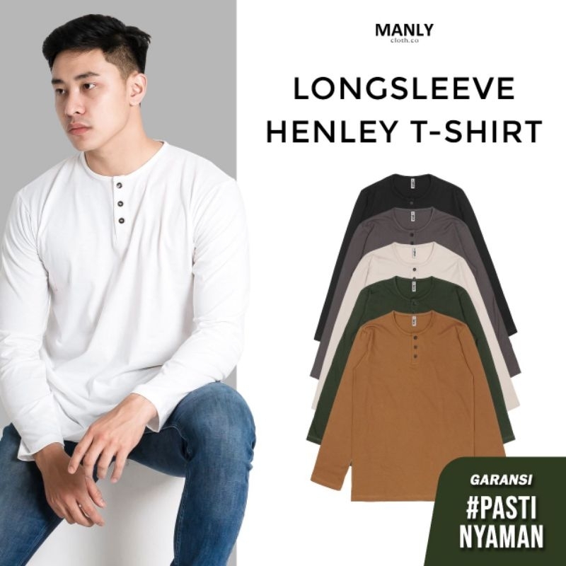 Jual Kaos Henley Polos Lengan Panjang / Kaos Kancing Lengan Panjang ... Jual Kaos Henley Polos Lengan Panjang / Kaos Kancing Lengan Panjang ...