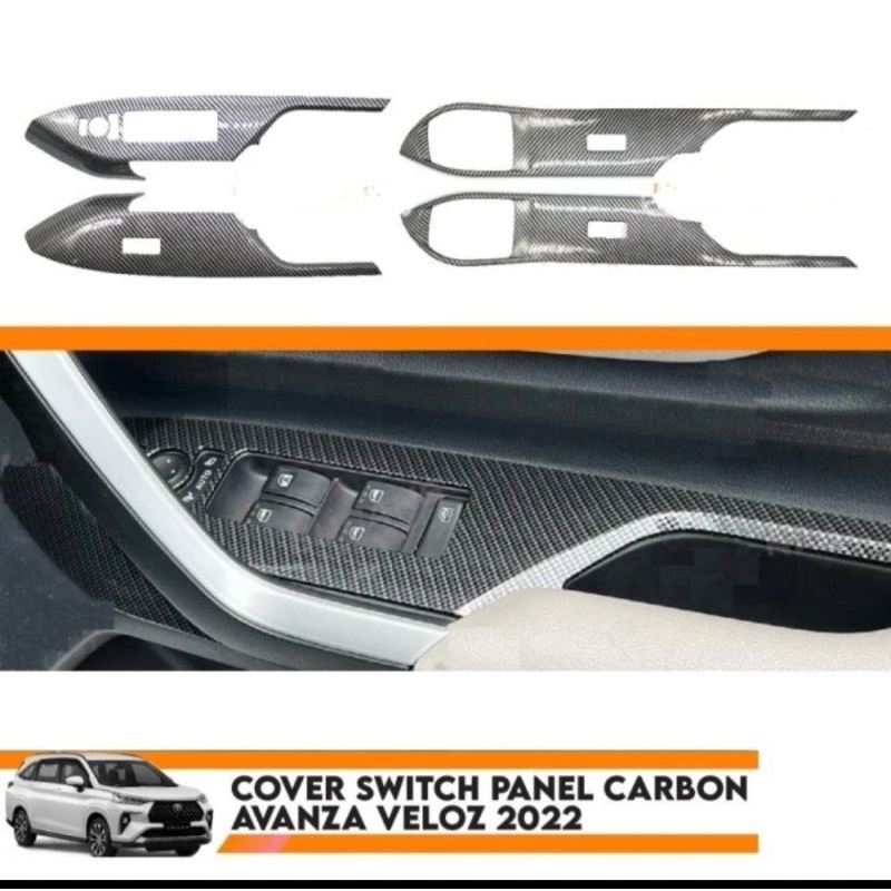 Jual Panel Switch Cover Avanza Veloz 2022 Carbon | Shopee Indonesia