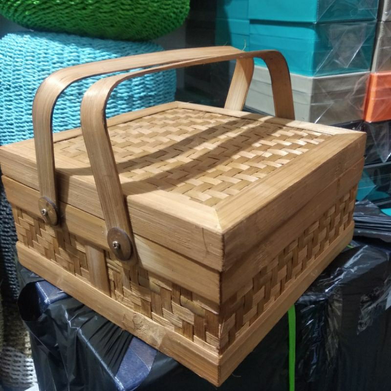 Jual Box Bambu 25cm / Kotak Bambu Parcel / Rantang Bambu Hampers ...