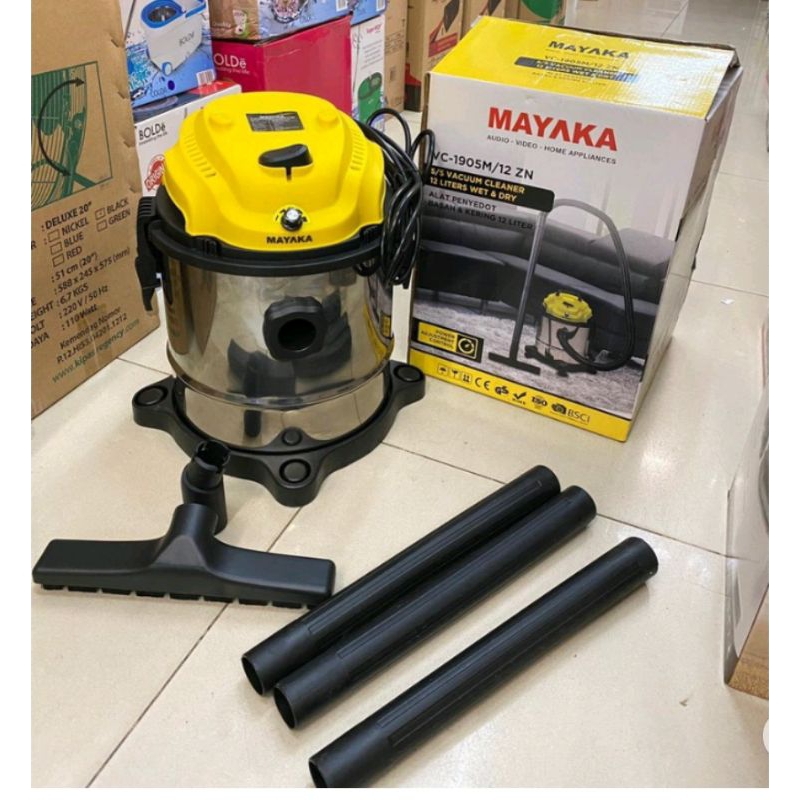 Jual Vakum cleaner mayaka 12Liter VC 1905/12ZN basah kering / Vakum ...