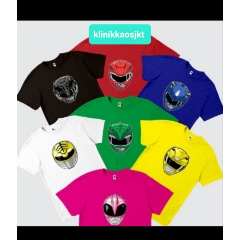Jual BAJU - KAOS POWER RANGERS KARAKTER - TSHIRT POWER RANGER FACE ...