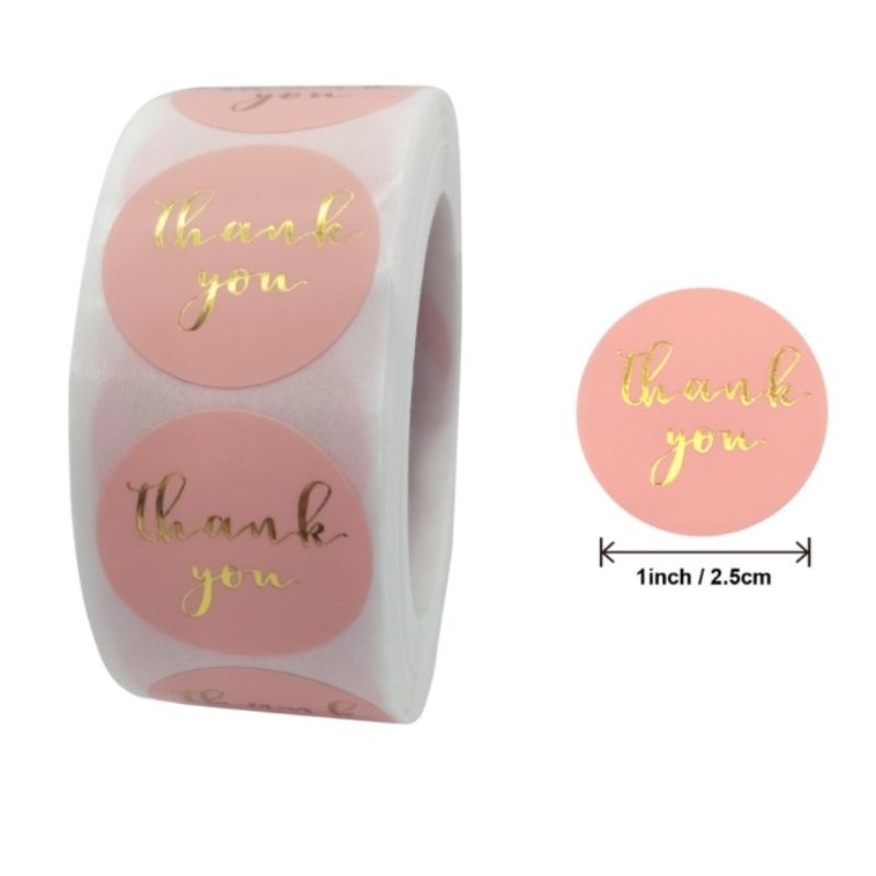 Jual Sticker 1 Roll Thank you Thankyou Terima Kasih Ucapan Terimakasih ...