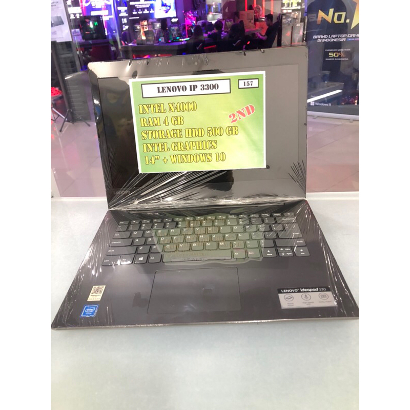 Jual Laptop Lenovo IP 330 N4000 RAM 4GB HDD 500GB 2ND | Shopee Indonesia