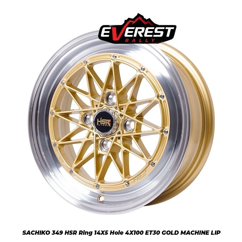 Jual VELG MOBIL SACHIKO HSR RING 14 LEBAR 5 HOLE 4X100/114,3 ET30 GOLD ...