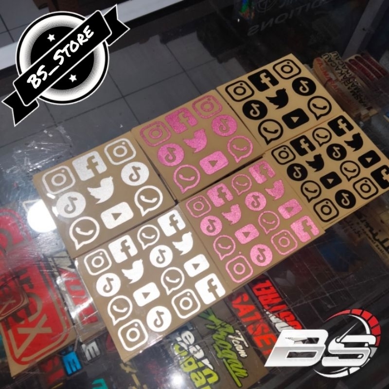 Jual Sticker K Pop CUTTING DECO LOGO SOSMED | Shopee Indonesia