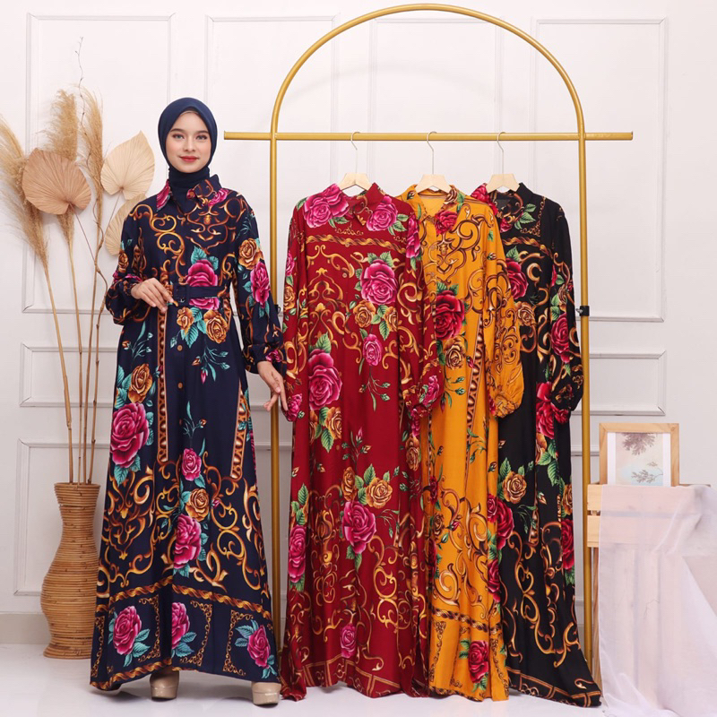 Jual GAMIS MAXY SULTAN LEBARAN MEWAH FREE BELT RAYON ADEM GROSIR MOTIF ...