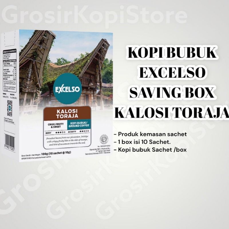 Jual Kopi Sachet Excelso- Saving Box Kalosi Toraja | Shopee Indonesia