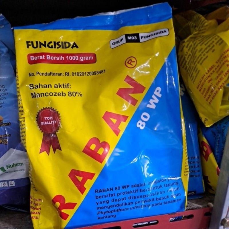 Jual RABAN BLUE 1KG Fungisida Mancozeb BIRU 80WP | Shopee Indonesia