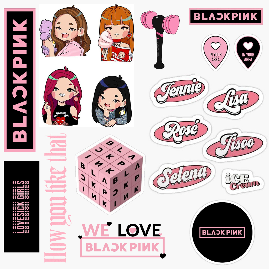 Jual Sticker Blackpink KPOP Blink Lisa Jennie Jisoo Rose Aesthetic | Shopee Indonesia