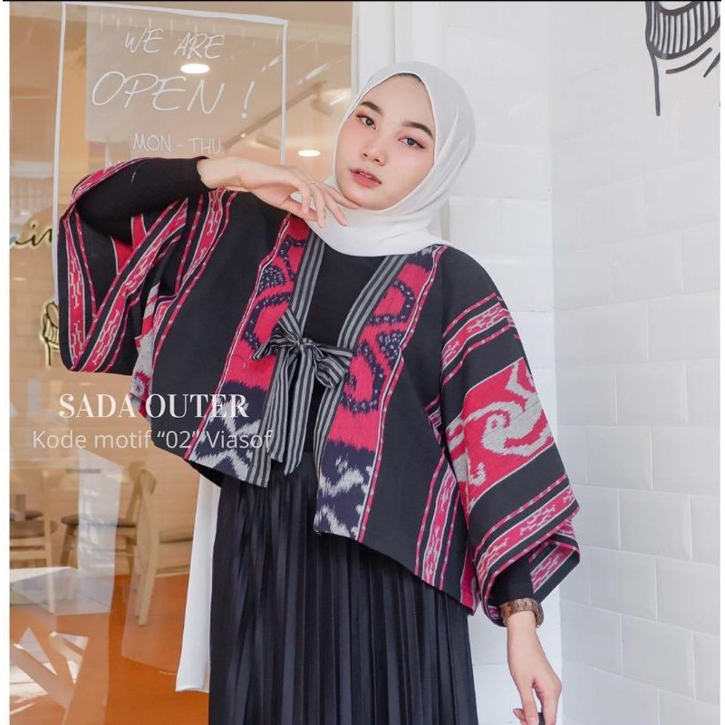 Jual outer blazer batwing batik tenun nusantara 5 motif | Shopee Indonesia