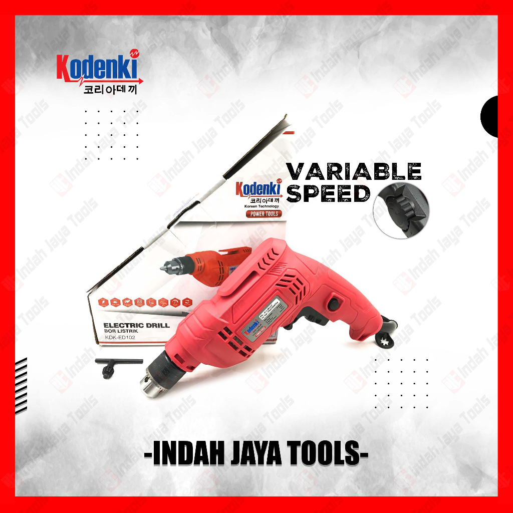 Jual KODENKI ED102 Mesin Bor Besi 10 mm - Bor Kayu Triplek Electric Drill | Shopee Indonesia