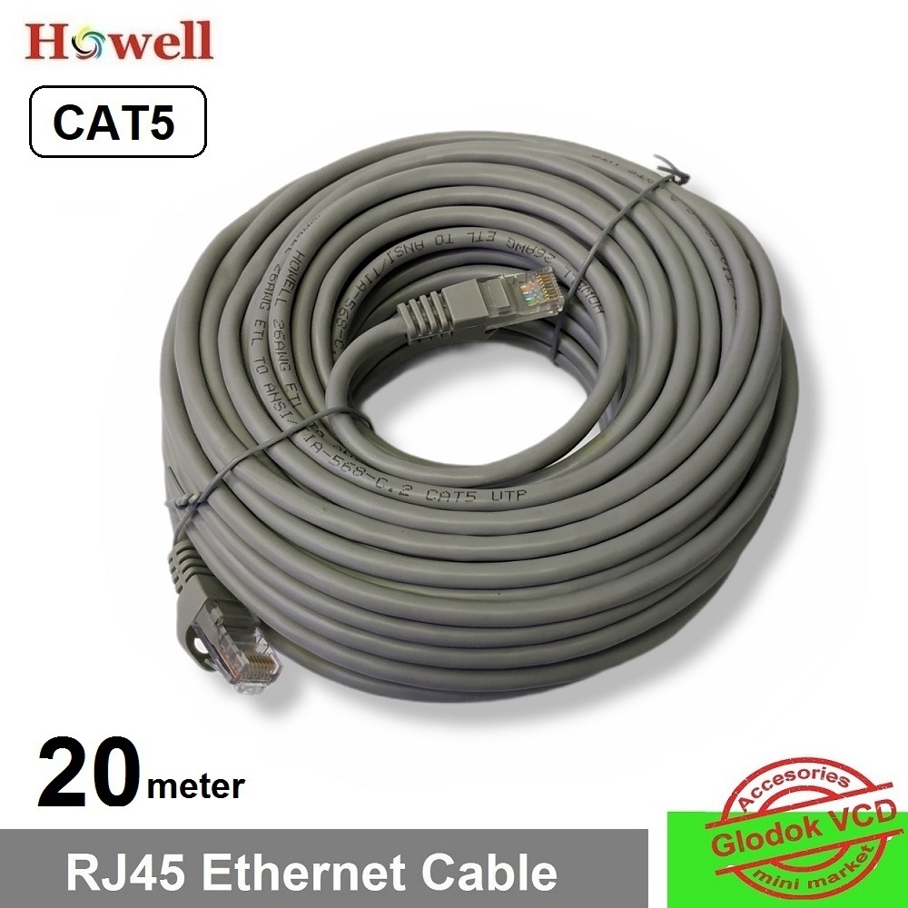 Jual Howell Kabel Lan Cat5 20m RJ45 Ethernet Cable | Shopee Indonesia