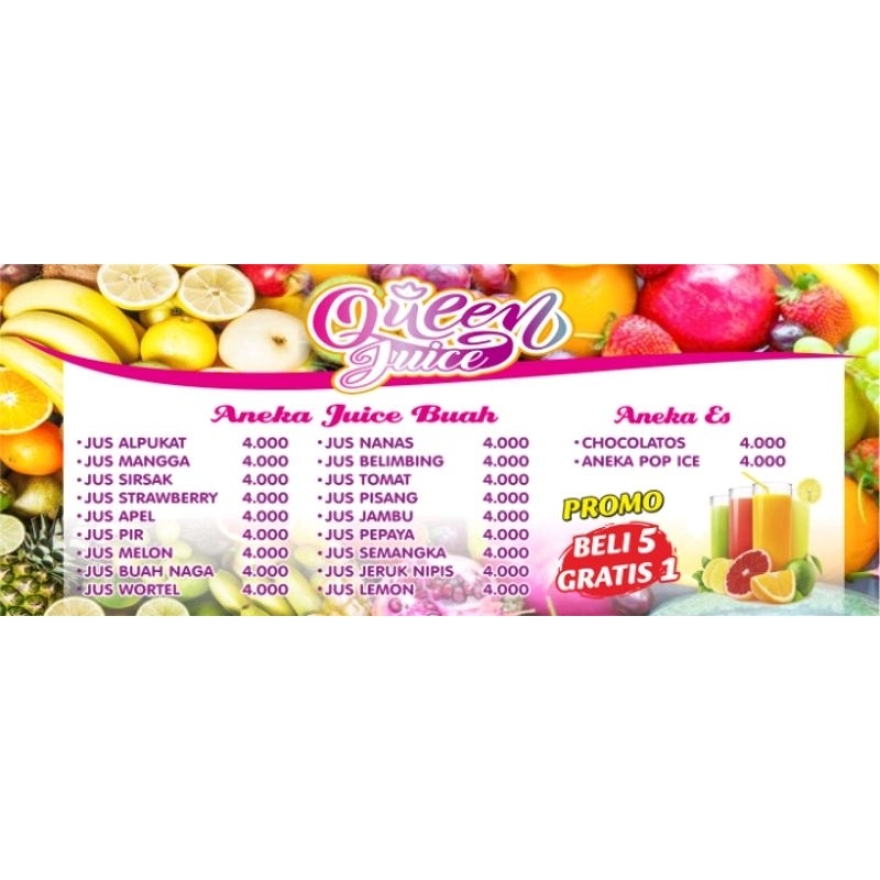 Jual SPANDUK JUS BANNER JUICE BUAH | Shopee Indonesia
