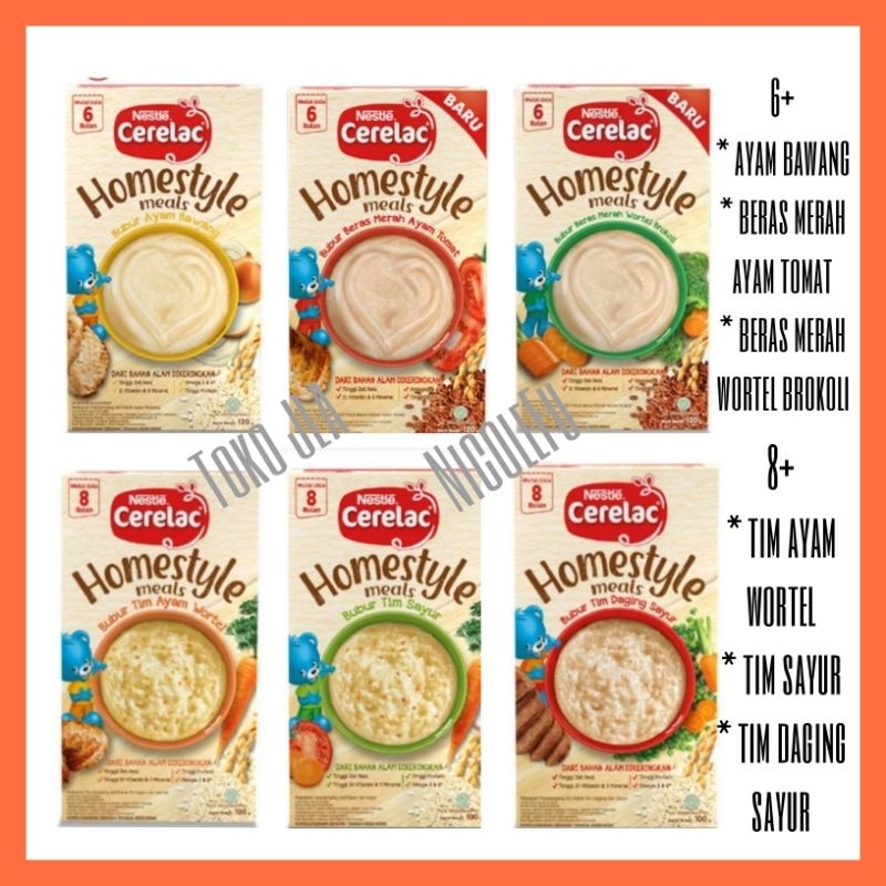 Jual NESTLE Cerelac Homestyle 6+. 8+ Meals 100gr | Shopee Indonesia