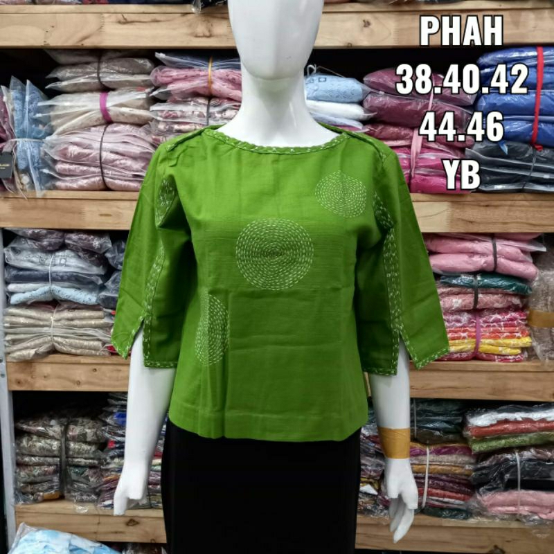 Jual PHAH 2 BLUS TENUN MADE IN BANGKOK Blus tenun premium | Shopee ...