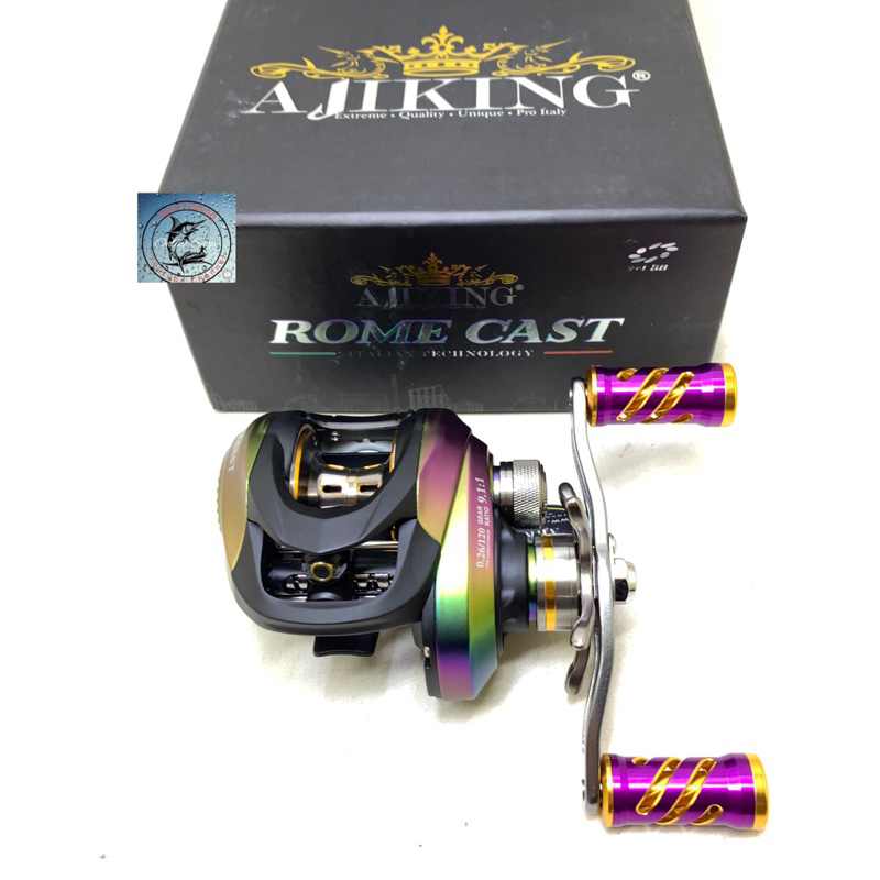 Jual Reel BC Ajiking rome cast Handle kiri Ratio 9.1:1 | Shopee Indonesia