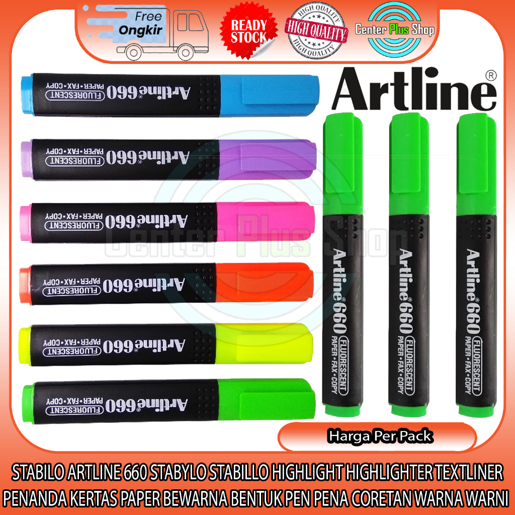 Jual STABILLO PENANDA KERTAS BEWARNA STABILO ARTLINE EK 660 STABYLO HIGHLIGHT HIGHLIGHTER ...