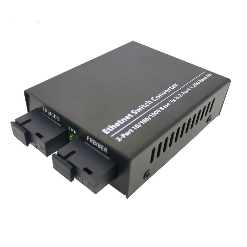 Jual Media Converter FO Gigabit 2 SC FO 2 RJ45 LAN PCB 2F2E Gigabit ...