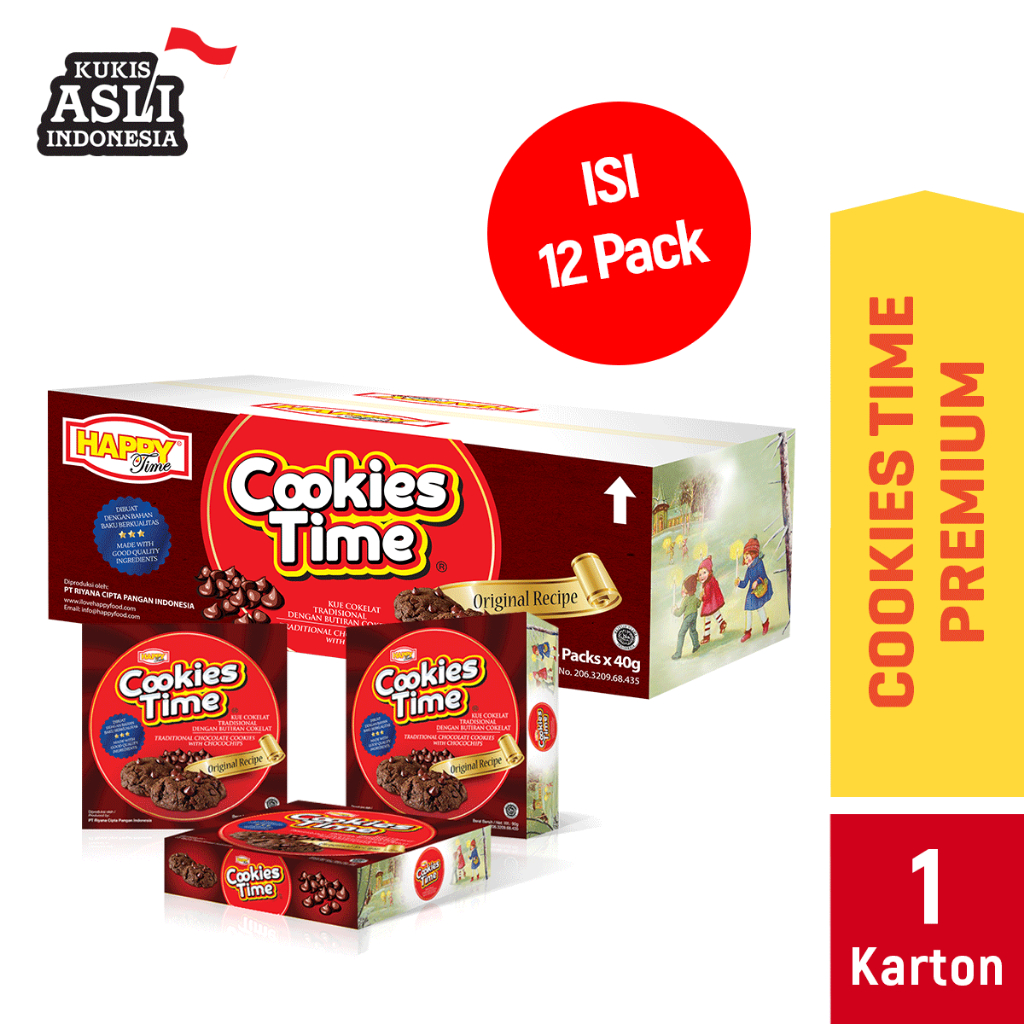 Jual Happy Time Cookies Chocolate Premium Karton Isi 12 Box x 108gr ...