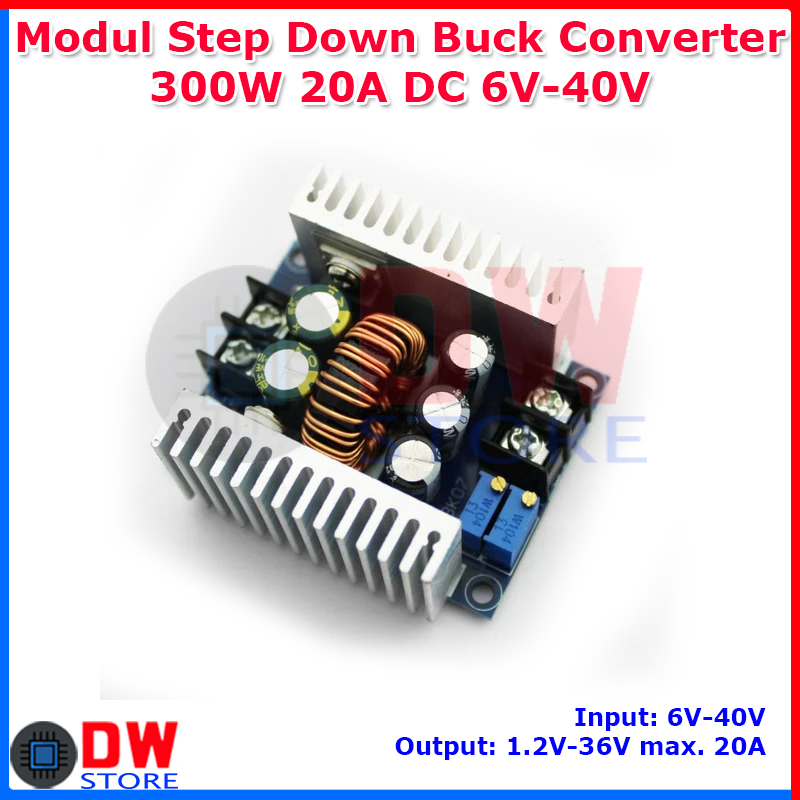Jual Modul DC-DC Step Down Buck Converter Regulator 300W 20A DC 6V-40V | Shopee Indonesia
