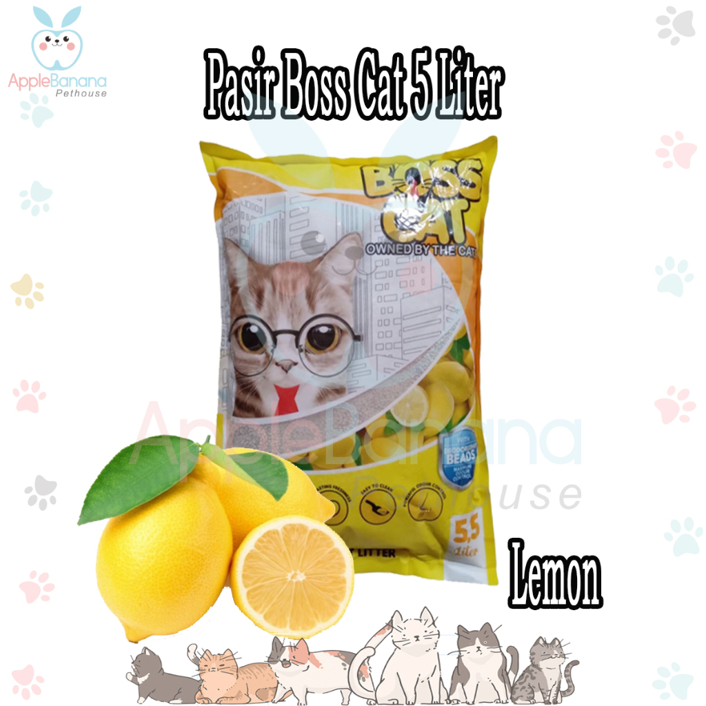 Jual Pasir Kucing 5,5 Liter BOSSCAT -Pasir Gumpal Wangi Boss Cat 5,5 L ...