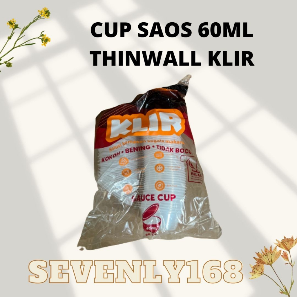 Jual Cup Saus Klip 60ml/Wadah Plastik Saos Sambal Mayonaise/Thinwall ...