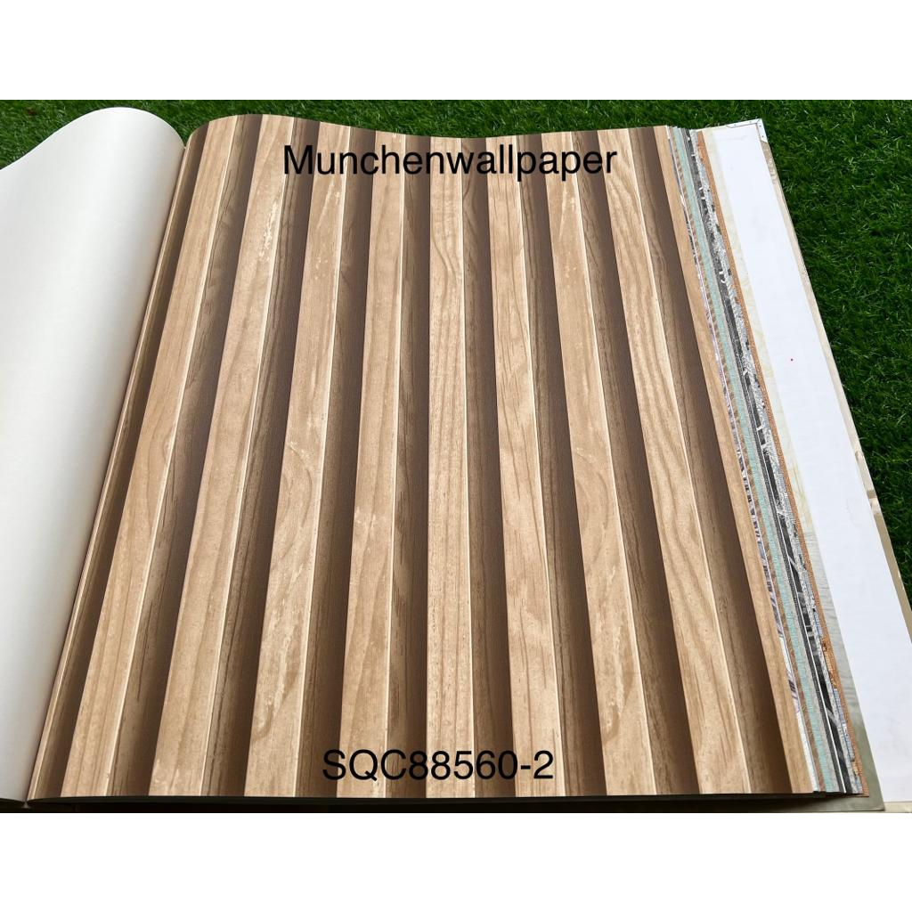 Jual Wallpaper Dinding Korea Motif Kayu Panel WPC 3D Effect Roll Besar ...
