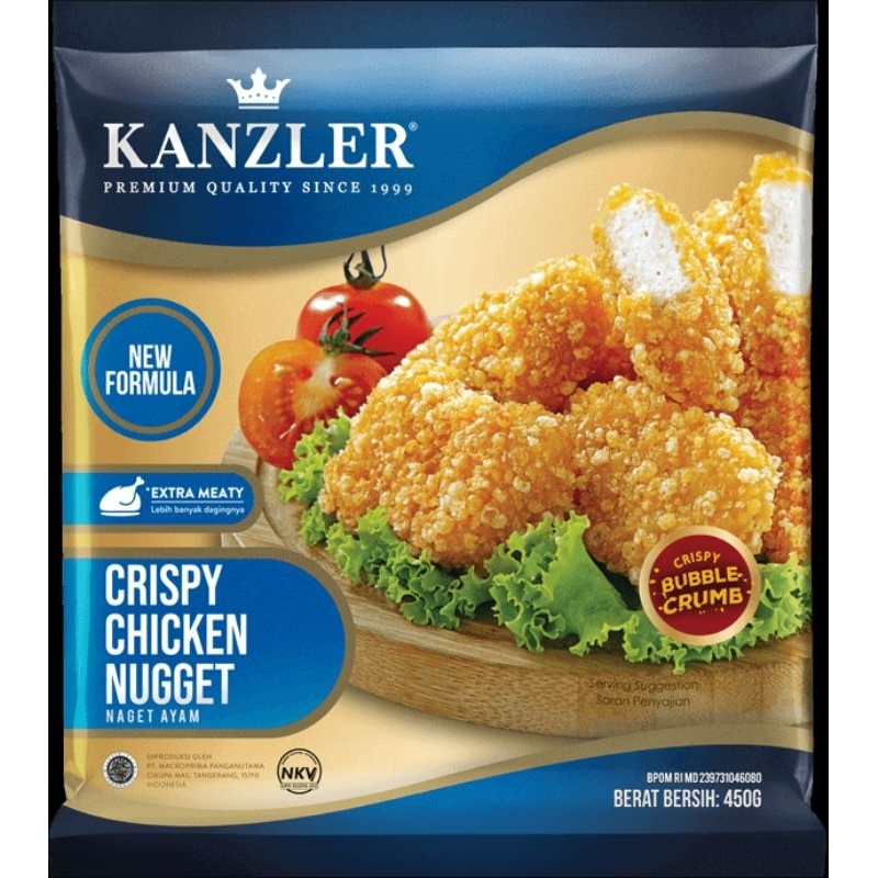 Jual KANZLER CHICKEN NUGGET CRISPY BUBBLE CRUMB / STICK 450Gr | Shopee ...