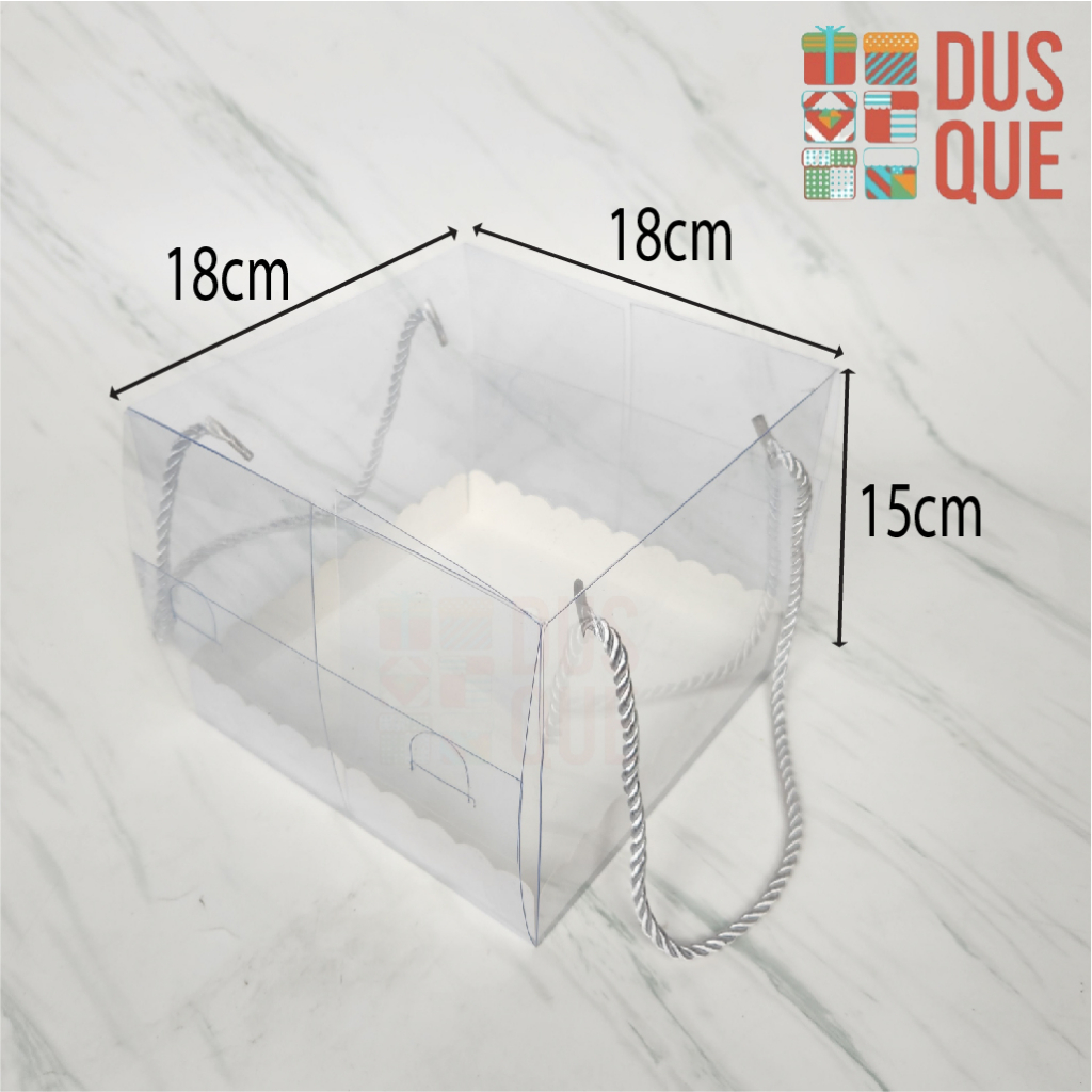 Jual (1 PCS) MIKA FUJI BOX TRANSPARAN 18x18x15CM/ MIKA FUJI TENTENG ...