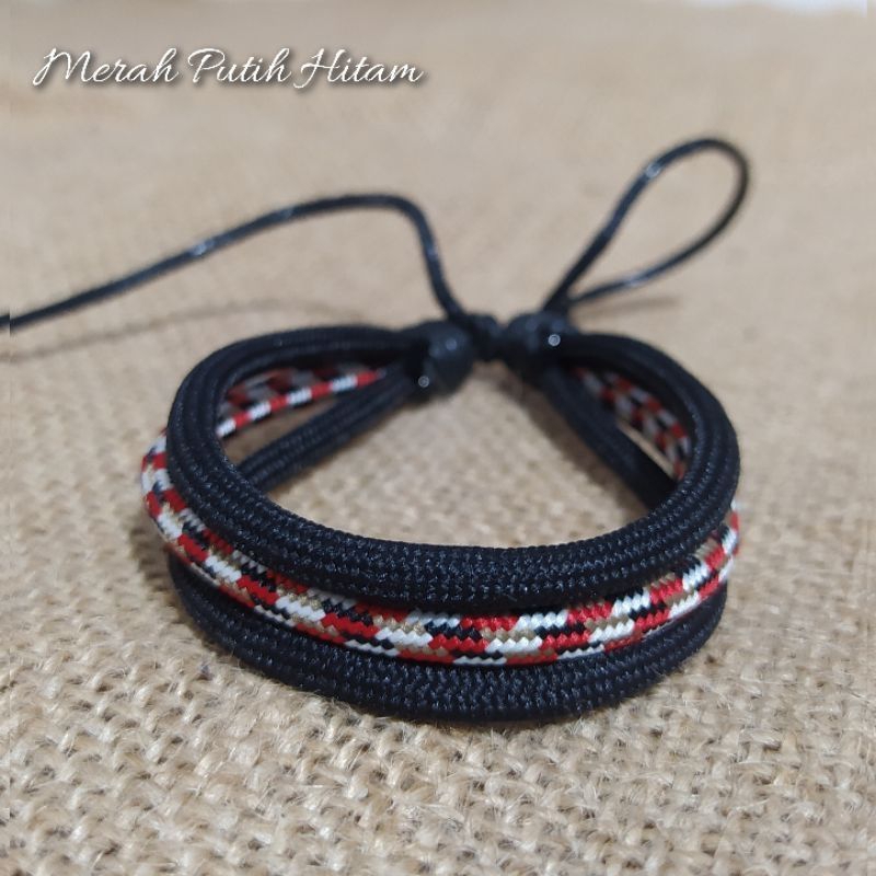 Jual 【COD】Gelang Tali Kombinasi 3 Rangkap Bulat , Gelang Tali Paracord ...