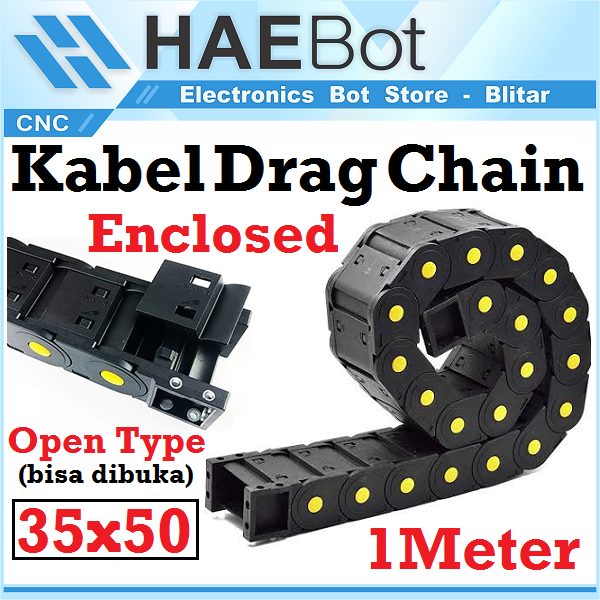 Jual [HAEBOT] Kabel Cable Drag Chain Wire Carrier 35x50 mm Enclosed ...