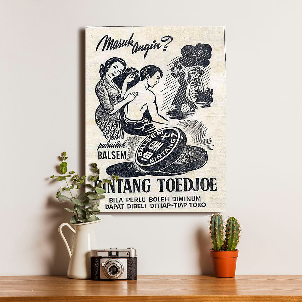 Jual Poster Iklan Jadul Jaman Dulu Lucu Balsem Binta Toedjoe Kerokan ...