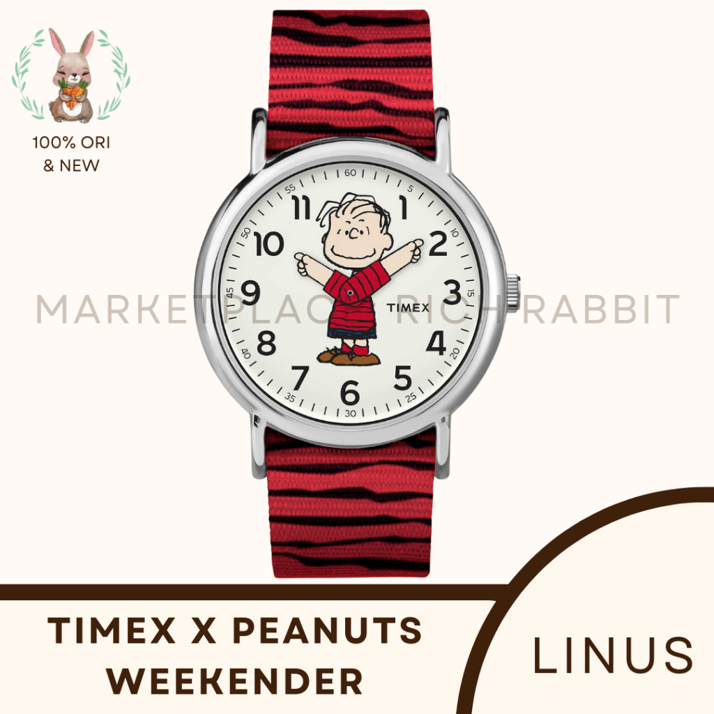 Jual Timex Weekender Peanuts Linus Collection 38mm Nylon Strap ...