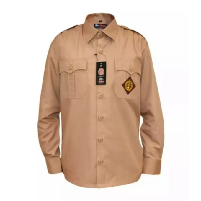Jual Baju Pramuka Penggalang Lengan PANJANG LAKI Seragam Sekolah SD SMP SMA Coklat COWOK ...