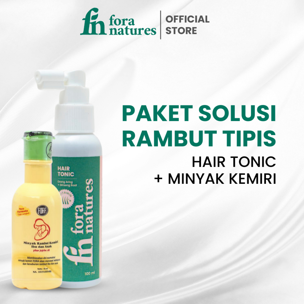 Jual Fora Natures Bundle Minyak Kemiri dan Hair Tonic Untuk Rambut ...