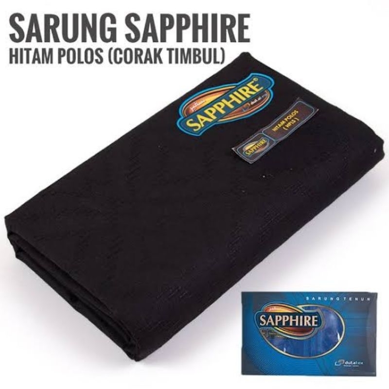 Jual Sarung Sapphire Hitam Polos Hitam Tumpal Grosir Ecer | Shopee ...