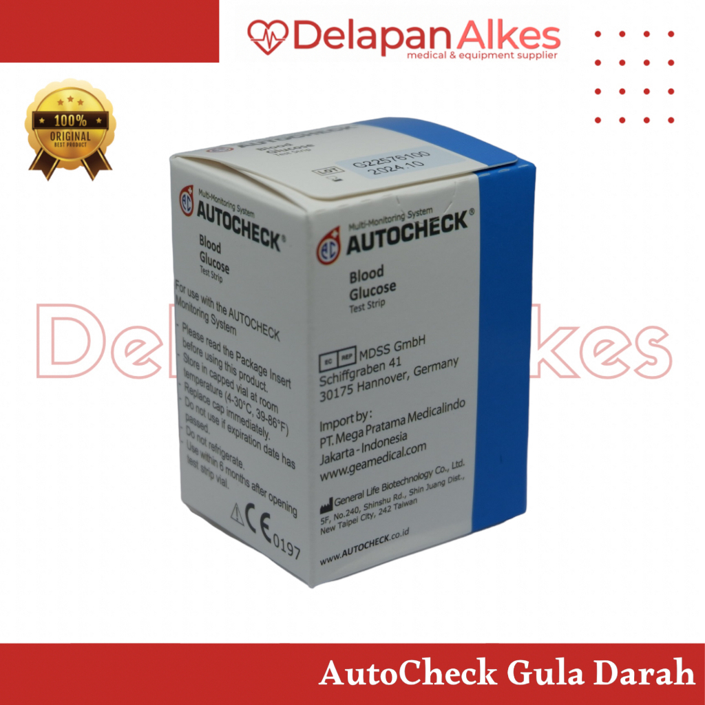 Jual Strip AutoCheck Gula Darah Blood Glucose isi 25 strip tes | Shopee ...