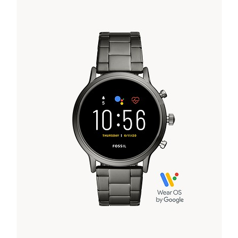Jual FOSSIL Gen 5 Smartwatch The Carlyle HR Smoke Stainless Steel ...
