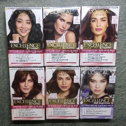 Jual L'Oreal Paris Excellence Creme Fashion Ash Bleach Supreme 1 Black ...