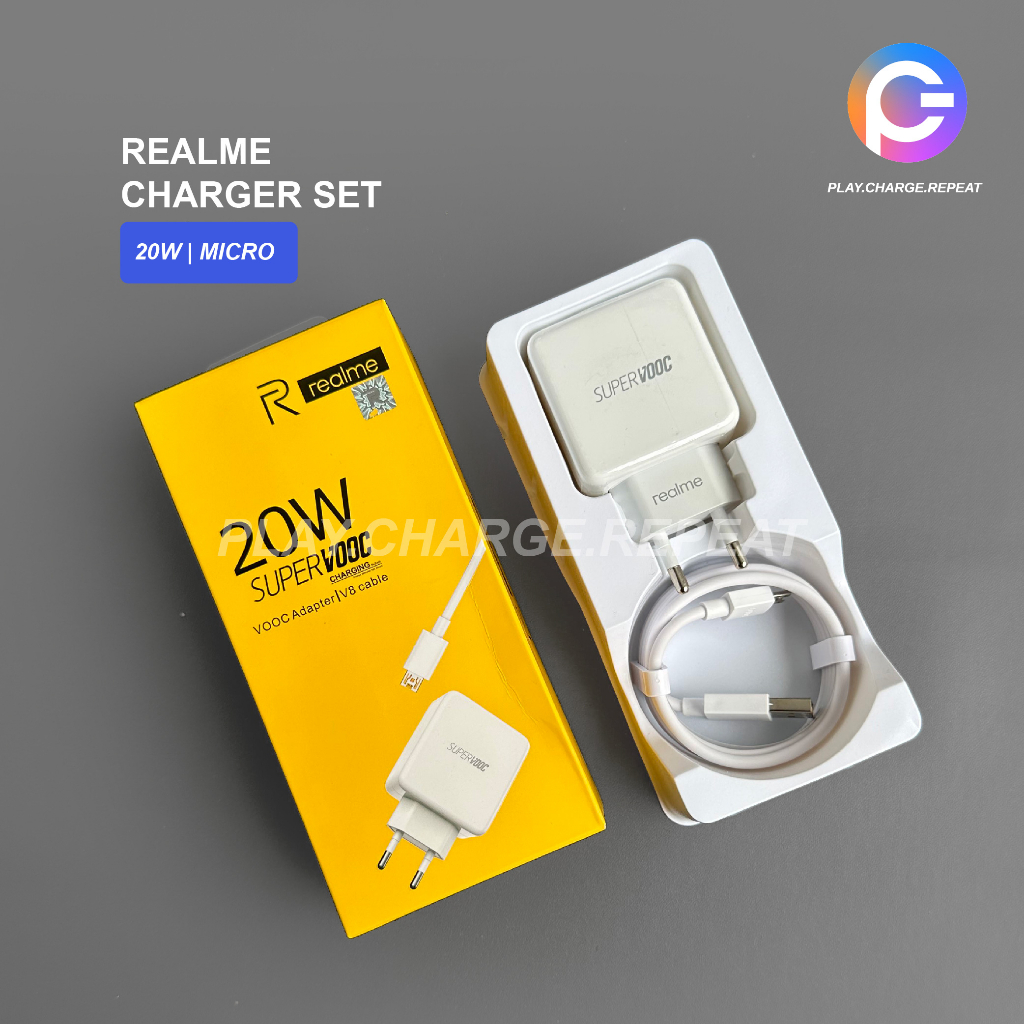 Jual CHARGER REALME 20W MICRO ORIGINAL 100% FAST CHARGING SUPER VOOC ...