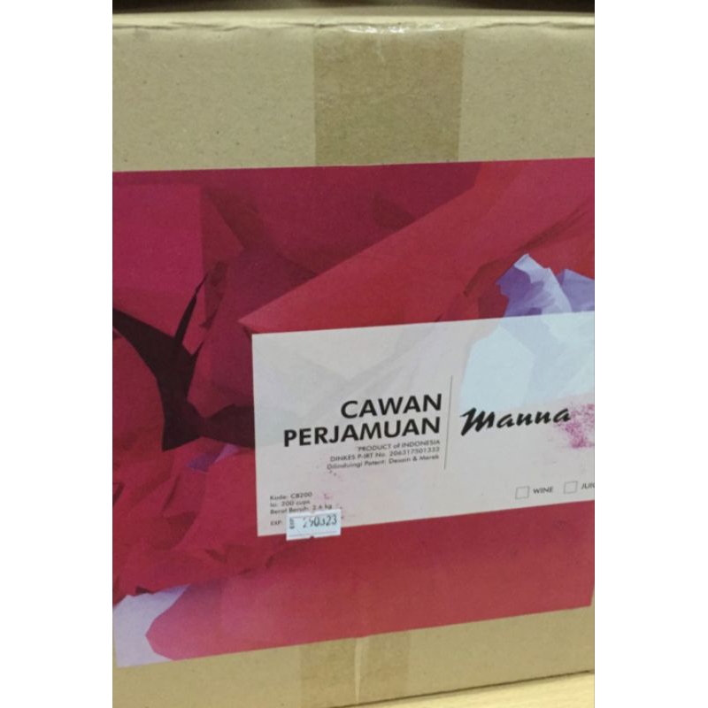 Jual Anggur Perjamuan Kudus & Hosti Ayat Besar Manna Isi 200pcs ...