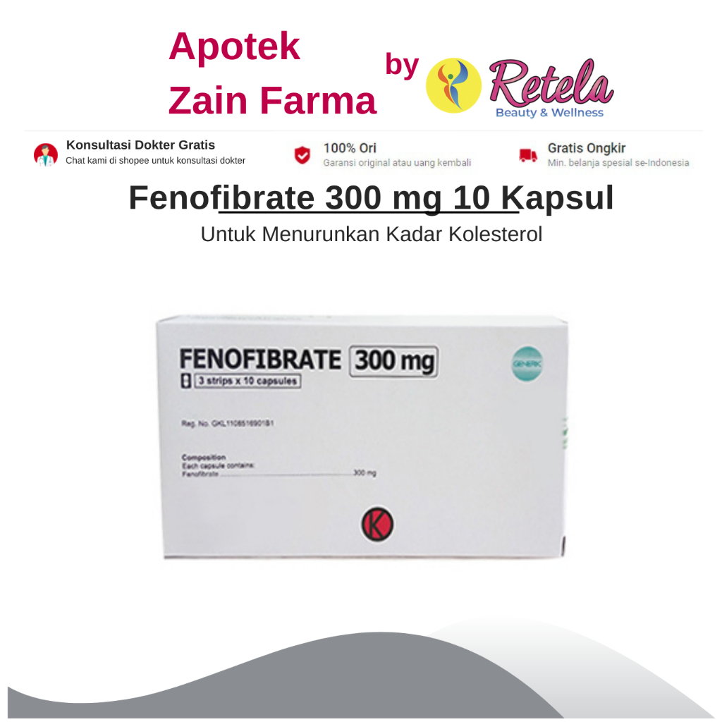 Jual FENOFIBRATE 300MG 1 STRIP 10 KAPSUL | Shopee Indonesia