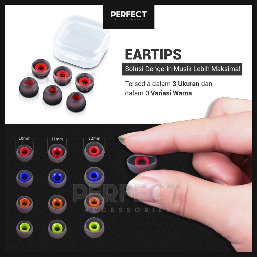 Jual Eartips handsfree karet Pengganti earphone universal original ...